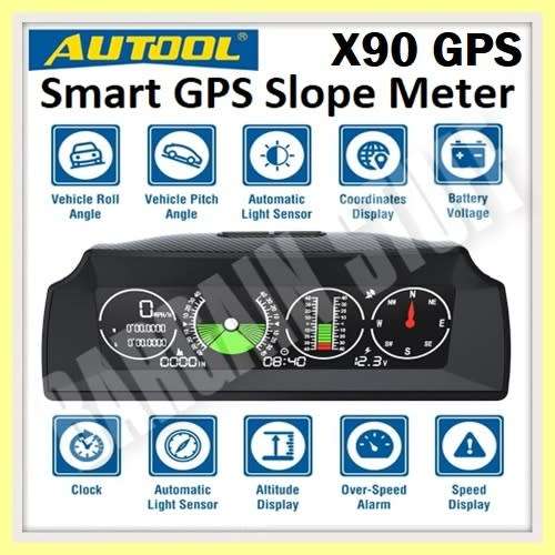 Other Diagnostic Tools - Autool X90 GPS Slope Meter Inclinometer Car Compass HUD Pitch Tilt ...